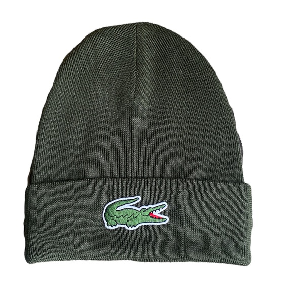 Lacoste | Accessories | New Authentic Lacoste Big Croc Mens Beanie Hat ...